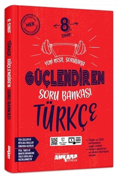 Ankara Yayıncılık 8 Sınıf Türkçe Güçlendiren Soru Bankası