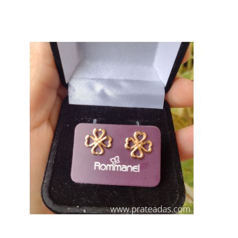 Brinco Trevo De Quatro Folhas Rommanel Shopee Brasil
