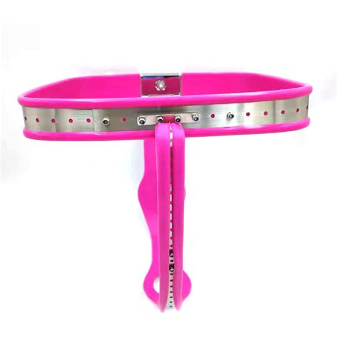 New Stainless Steel T Style Female Chastity Belt Bdsm Bondage Vagina Anal Plug Anal Beads Plug
