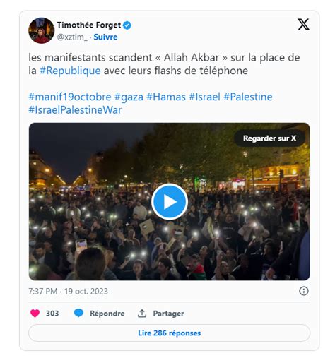 Rassemblement pro palestinien à Paris des manifestants ont scandé