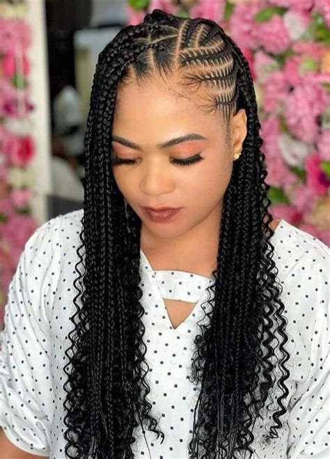 Cute Box Braids Hairstyles Braided Cornrow Hairstyles Protective