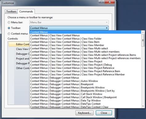 Customize Menu And Toolbar In SQL Server 2012