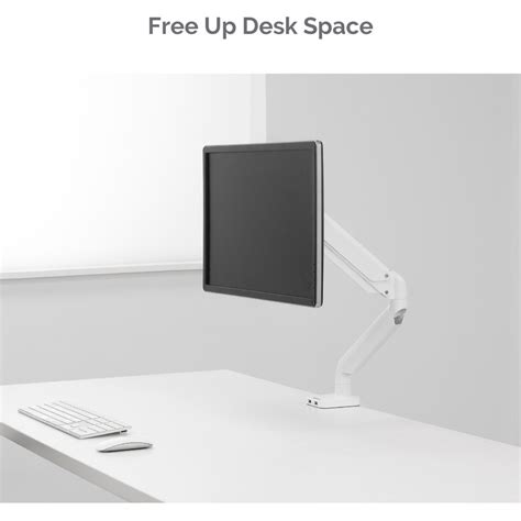 Fellowes Platinum Series Single Monitor Arm White Monitor Arms