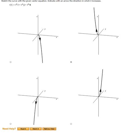 solved sketch the curve with the given vector equation