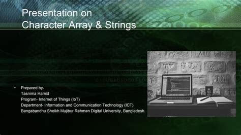 character array and string ppt