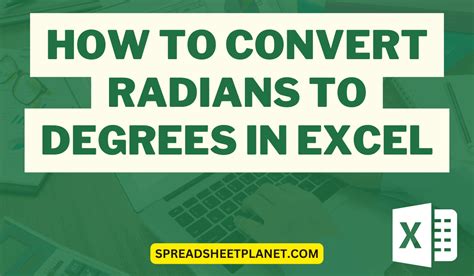 How To Convert Radians To Degrees In Excel Easy Formula