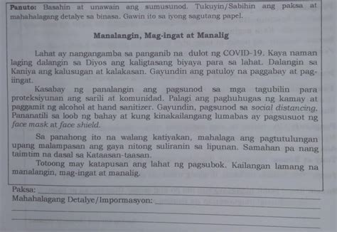 Pakisagot Po Ng Tama Please Irereport Kopo Yung Answer Nyo Pag Hindi
