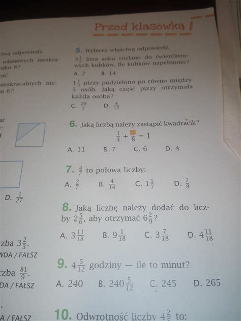 Zad 5 6 7 8 Str 101 Podręcznik Matematyka z plusem klasa 5 Brainly pl