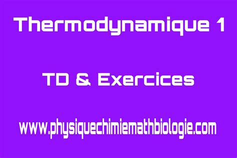 Exercices Corrig S Thermodynamique Smpc Mip Bcg Ensa Smia Pdf