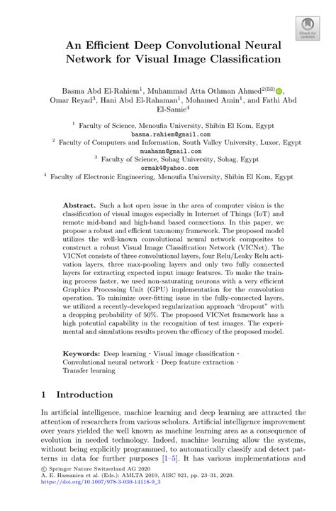 pdf an efficient deep convolutional neural network for visual image classification