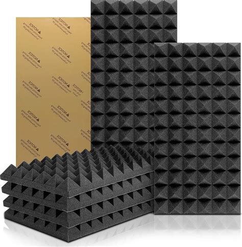 Facmogu Paquete de 6 paneles acústicos autoadhesivos paneles de pared