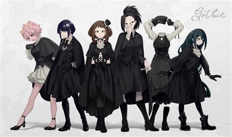 Aliasing Ashido Mina Asui Tsuyu Black Hair Boku No Hero Academia Boots