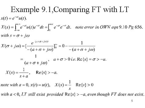Laplace Transform 1 Relationship Between Laplace Transform Fourier