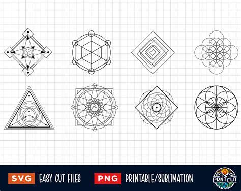 35 Sacred Geometry SVG Bundle Sacred Geometry Svg Sacred Geometry Png