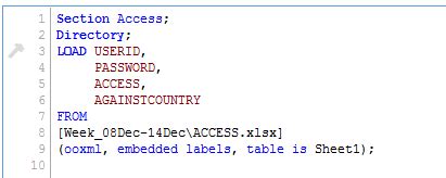 Qlikview section access как сделать
