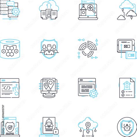 Nerk Encryption Linear Icons Set Encryption Security Privacy
