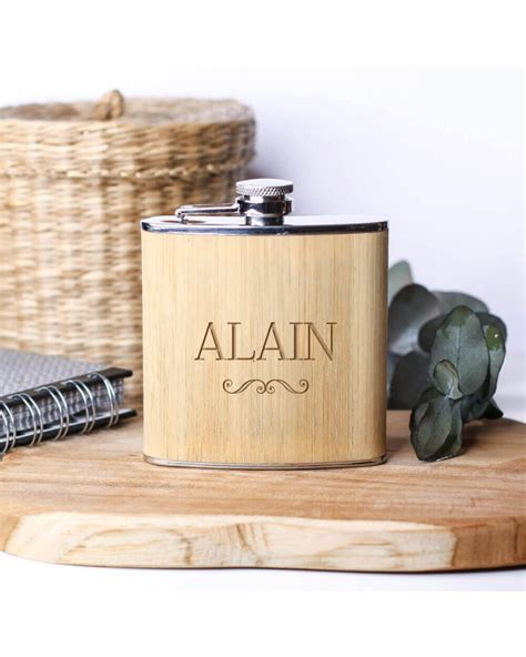 Flasque d alcool personnalisée avec prénom Ourson Câlin