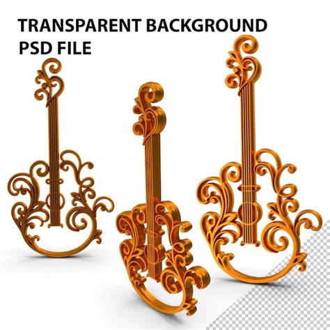 Guitarra de música png PSD Premium