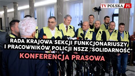 Konferencja prasowa Rady Krajowej Sekcji Funkcjonariuszy i Pracowników