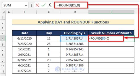 How To Convert Date To The Week Number Of The Month In Excel 5 Methods