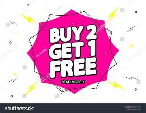 Buy 2 Get 1 Free Sale Stock Vector Royalty Free 1205166061 Shutterstock