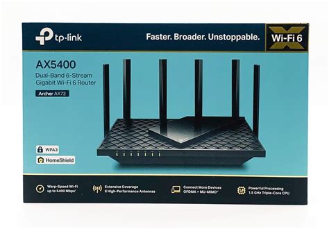 TP Link Archer AX5400 Dual Band 6 Stream Gigabit Wi Fi 6 Router