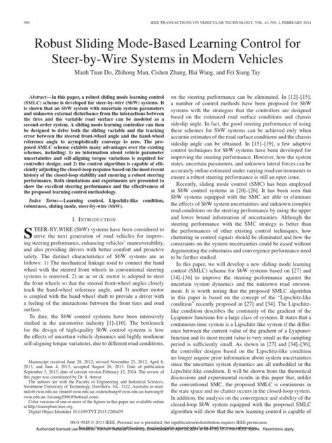 wang 2014 robust sliding mode based learning control for sbw systems download free pdf