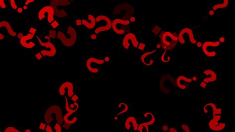 Red Question Marks Animation On Black Stock Motion Graphics SBV