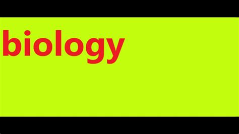 Biology Meaning YouTube