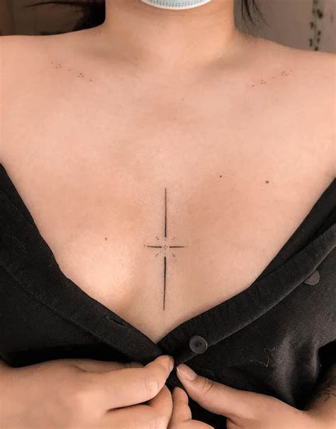 Top More Than Simple Sternum Tattoo Designs Best In Cdgdbentre