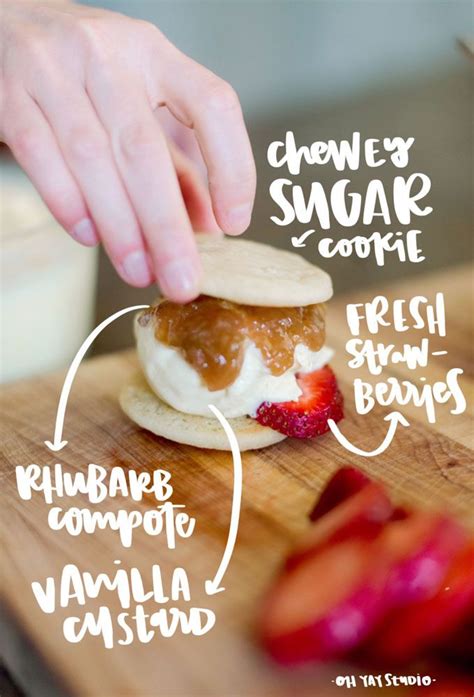 Week Two Strawberry Rhubarb Ice Cream Sandwhich Aka The Perfect