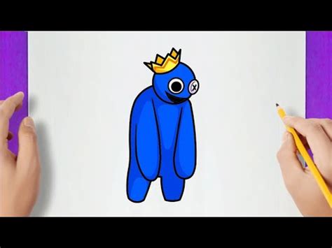 Como Dibujar A RAINBOW Friends BLUE Como Desenhar O Blue De Roblox