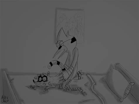Rule 34 Anal Avian Bed Furry Only Gay Male Monochrome Morby Mordecai No Humans Penetration