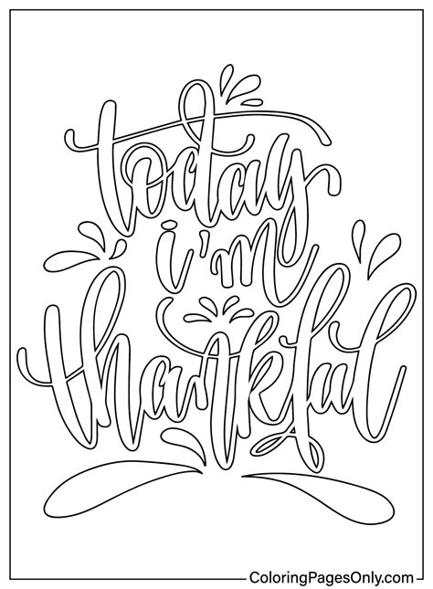 I Am Thankful For Coloring Page Free Free Printable Coloring Pages