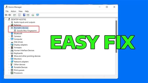 Fix Biometric Device Not Showing In Device Manager Helloface