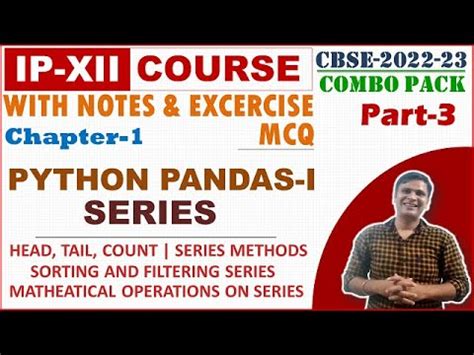 Python Pandas 1 Class 12 Class 12 IP Data Handling Using Pandas