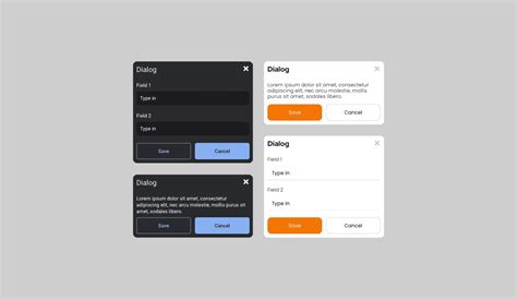 Dialog UI Components Dialog Box UI Uizard