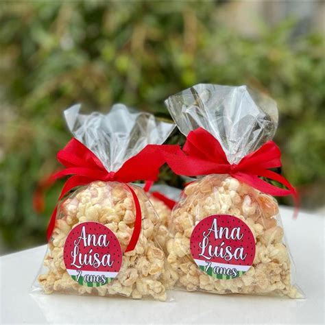 KIT 10 PipocaS Gourmet Lembrancinha Personalizada PipoKa Gourmet