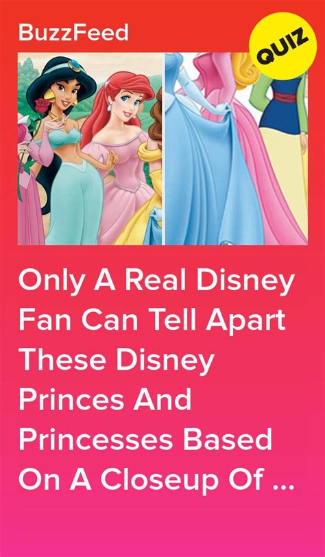 Only A Real Disney Fan Can Tell Apart These Disney Princes And Princesses Based On A Closeup Of