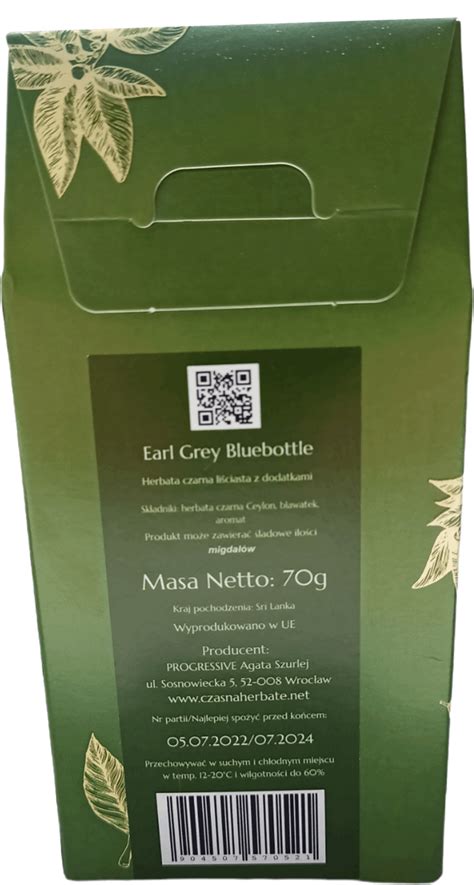 CZAS NA HERBATĘ Bluebottle herbata czarna liściasta z dodatkami earl