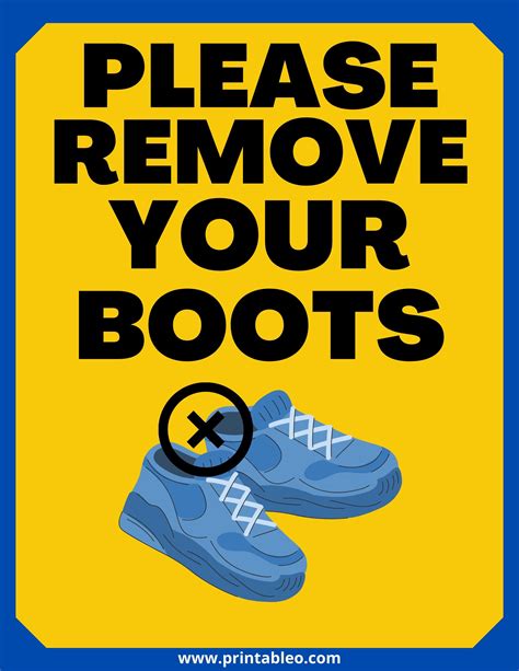 53 Printable Please Remove Your Shoes Sign