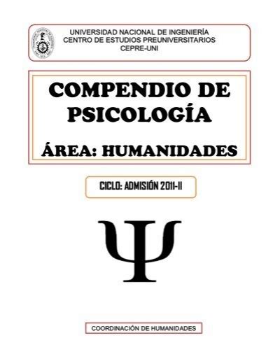 COMPENDIO DE PSICOLOGÍA Cepre Uni Universidad Nacional