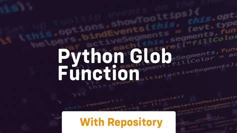 python glob function youtube
