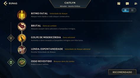 Wild Rift Melhores Builds E Runas Para Caitlyn