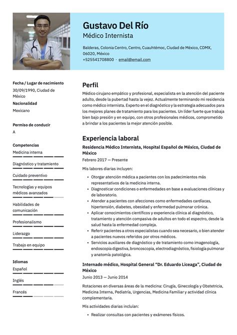 Currículum para Psicólogo Currículum Psicólogo Habilidades de