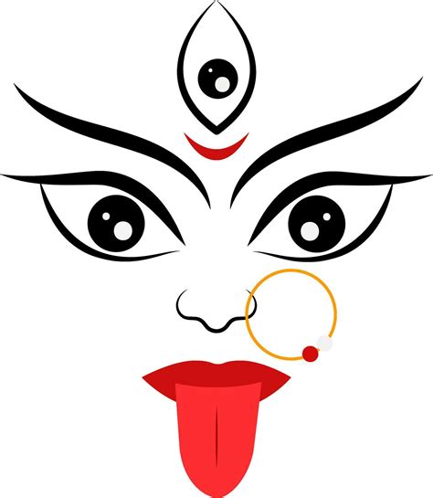 Isolated Goddess Kali Maa Face Icon In Flat Style 24972827 Vector Art