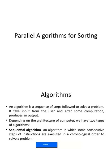 4 parallel algorithms for sorting pdf