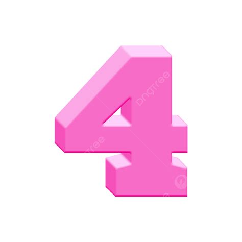 Number 4 Clipart Transparent PNG Hd Realistic 3d Number 4