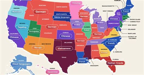 Map Shows The Most Spoken Language In Every Us State Besides English