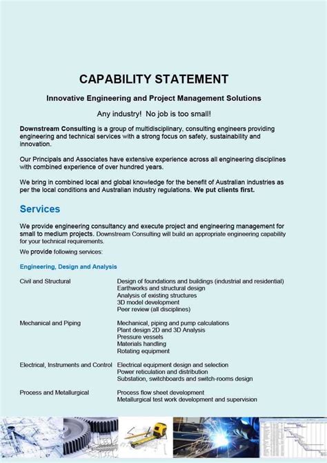 39 Effective Capability Statement Templates Examples ᐅ Within